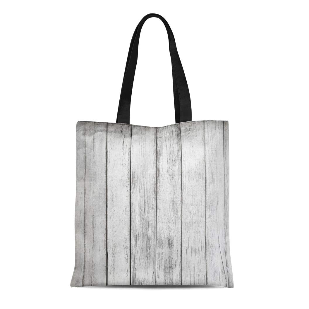 SIDONKU Canvas Bag Resuable Tote Grocery Shopping Bags Gray Rustic ...