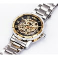 VIGOROSO Mechanical Watches Mens Transparent Skeleton Hand Wind Up ...