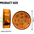 Amber/Red 2.5" Round Led Clearance Side Marker Lights Kit 13 LED Diodes ...