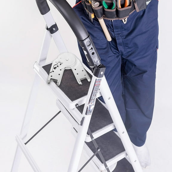 Tanfix Ladder-Aide, 9.25-15.5" Adjustable Height, Foldable Heavy-Duty ...