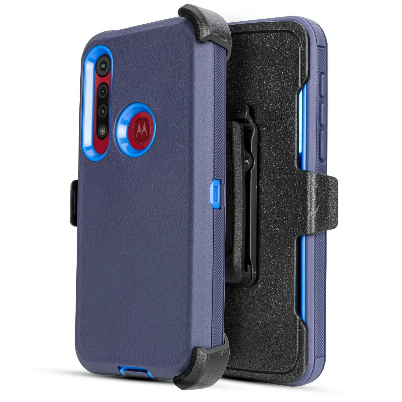 for Moto G8 Plus Case Phone Case Dual Layer Full-Body Rugged Clear Back ...