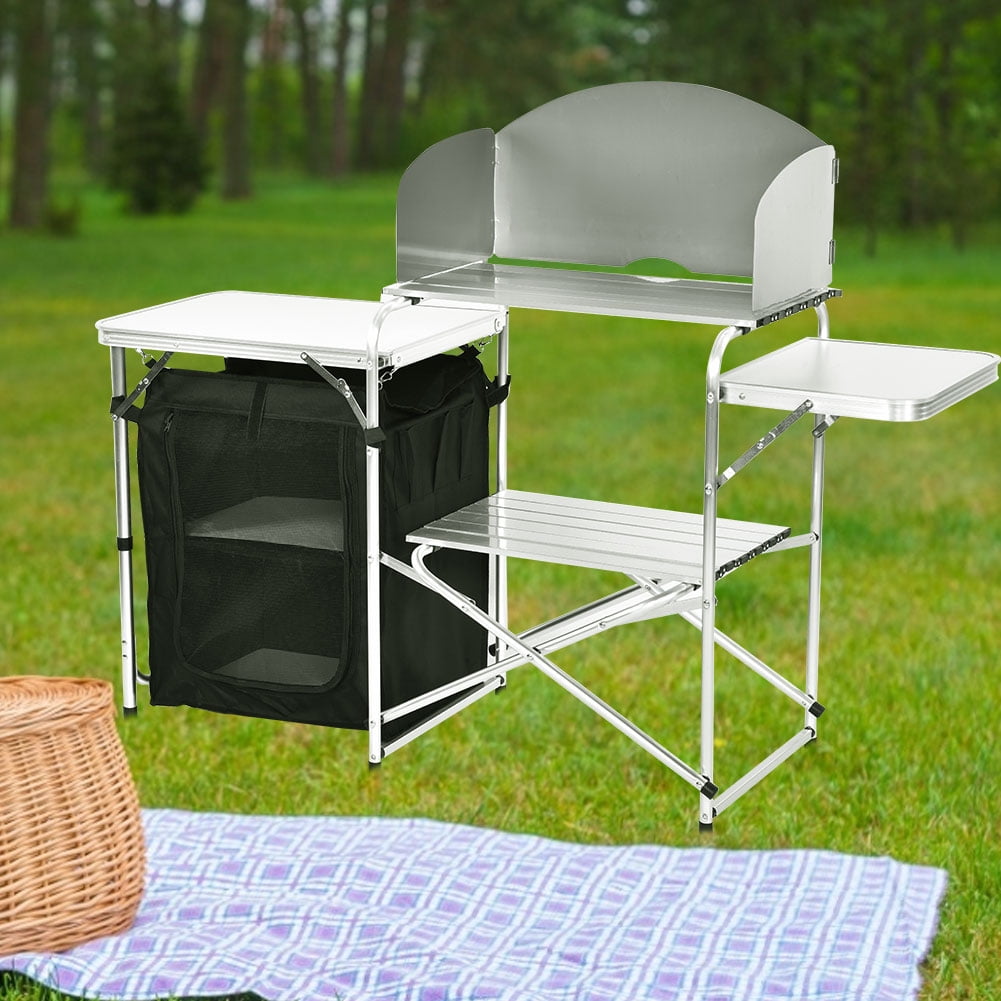 OTVIAP Outdoor Lightweight Desk Portable Aluminum Folding Table for ...