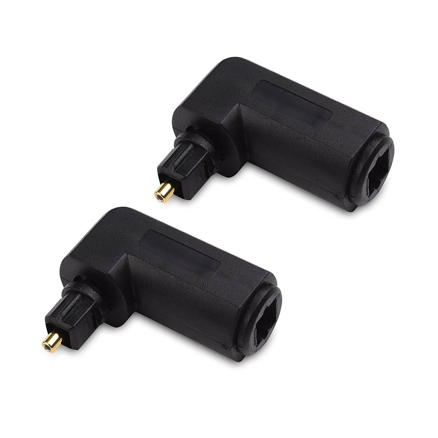 Cable Matters 2-Pack Right Angle Toslink Adapter (Toslink Extension ...