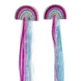 Wonder Nation Glitter Rainbow Faux Hair Clip Set, 2-Piece - Walmart.com