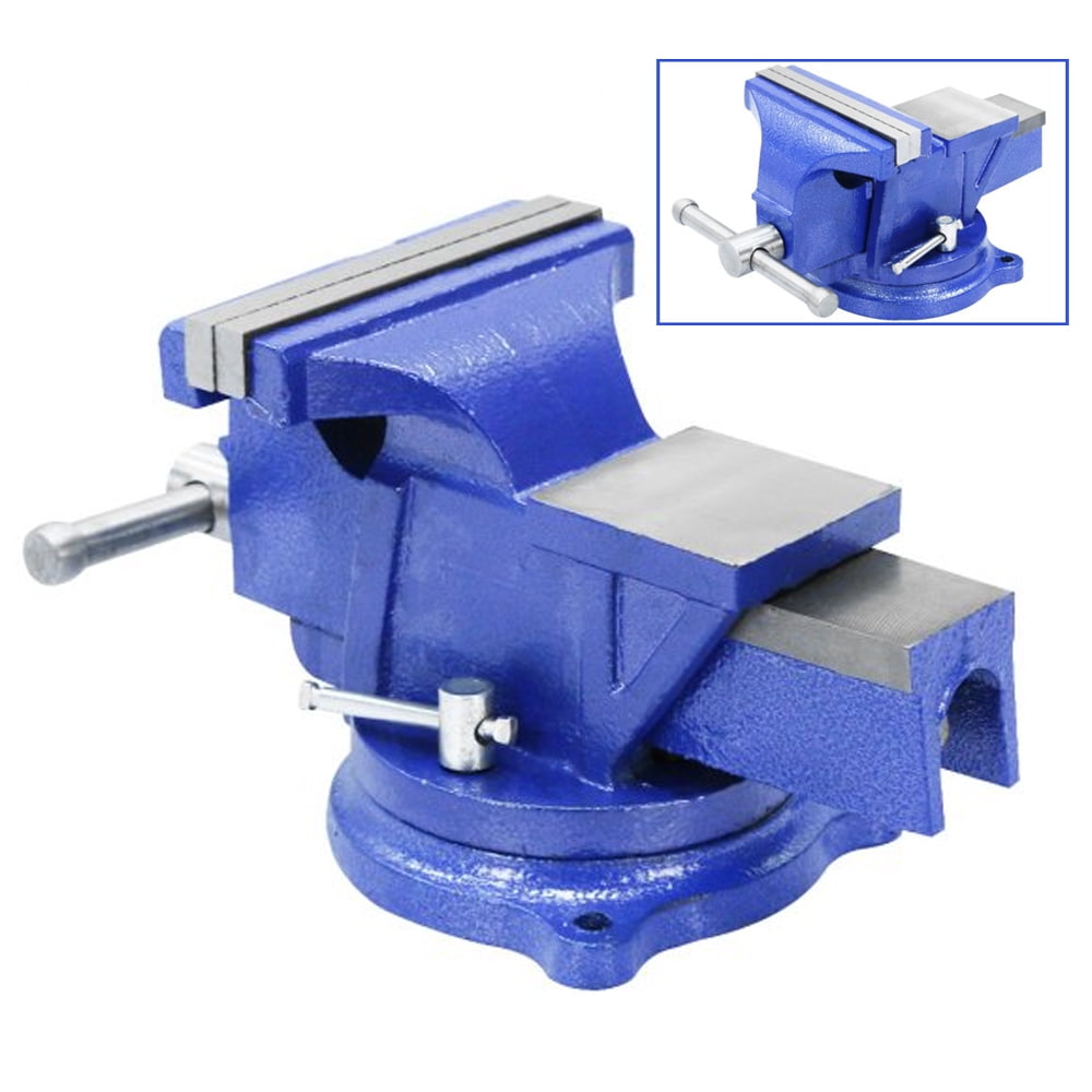 5" Heavy Duty Bench Vise with Swivel Locking Base 360° Rotation Table ...
