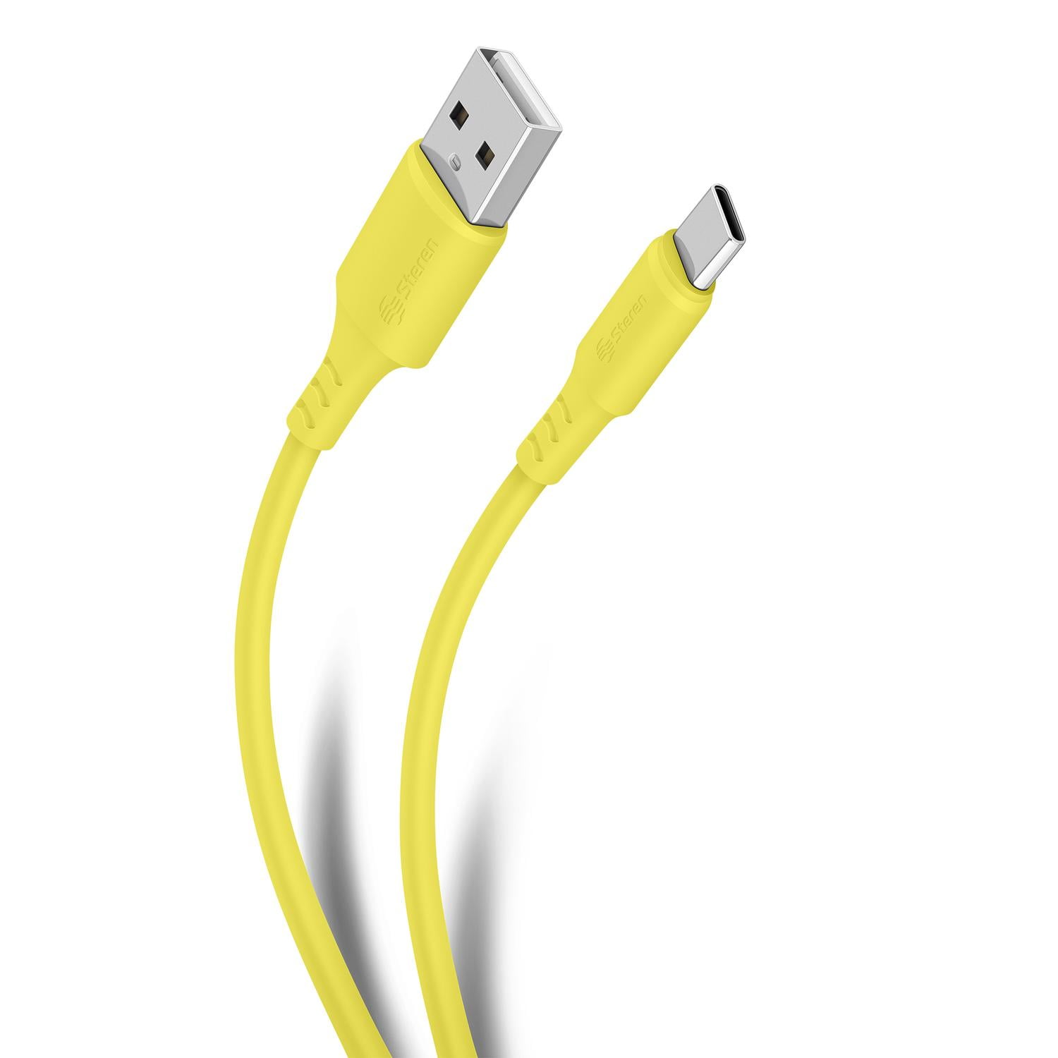 Cable USB Steren a USB C de 2 m Color Amarillo | Bodega Aurrera en línea