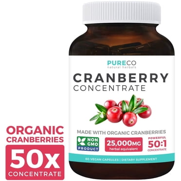 trunature Cranberry 650 mg., 140 Vegetarian Capsules - Walmart.com
