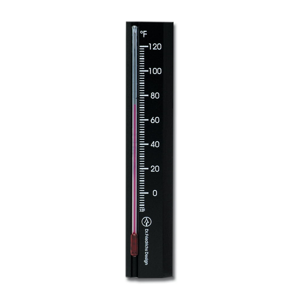 Wall Thermometer 6.0 inch Beechwood Black Finish - Walmart.com ...