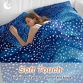 Abstract Duvet Cover Set Full Size, Blue Watercolor Wave White Point 4 ...