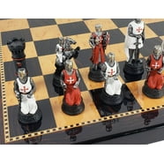 Medieval 32 Pieces Chess Men Set with 17" Board, Red & White Armored ...