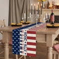 Anniversary USA Flag Table Runner Red Striped Blue Star America ...