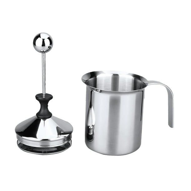 Manual Milk Frother Hand Pump Frother for Family Other Drinks Hot ...