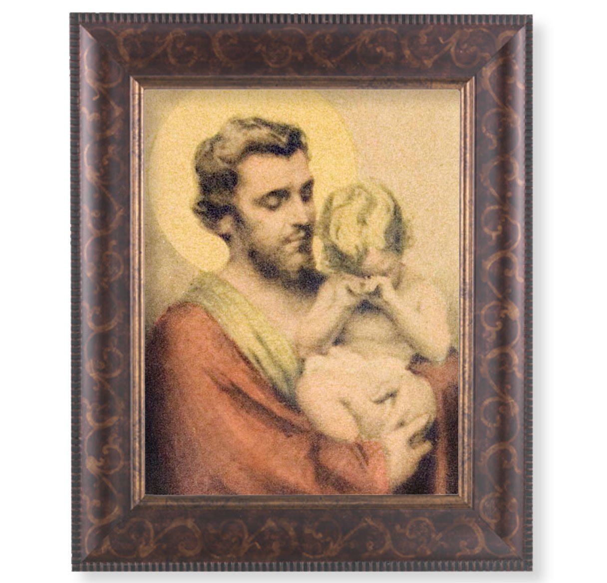 St. Joseph with Crying Jesus Picture Framed Wall Art Decor Large ...