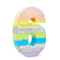 Rainbow Number 7 Pinata for 7th Birthday Party Decorations, Fiesta ...