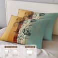 4 Piece Duvet Cover Set Full, Abstract Flower Orange Gradient Soft ...
