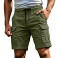 Cargo Shorts for Men Relaxed Loose Fit Drawstring Tactical Hiking ...