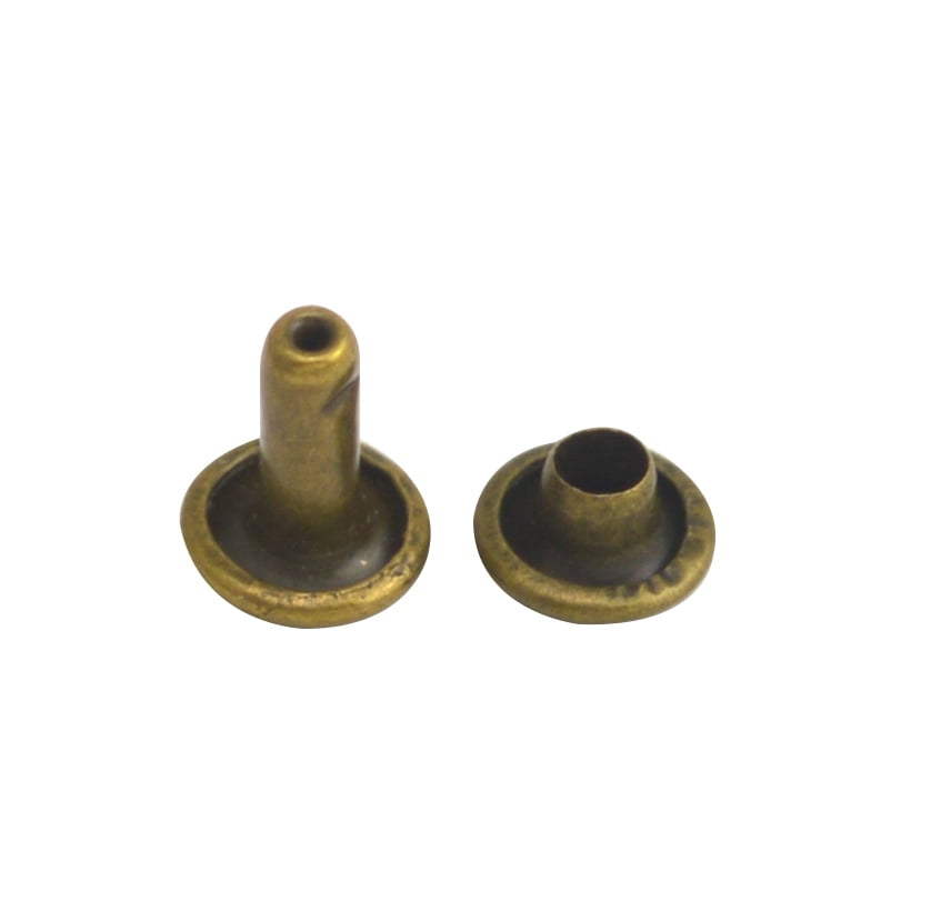 Fenggtonqii Bronze Double Cap Leather Rivets Tubular Metal Studs Cap ...