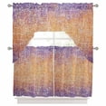 Abstract Colors Swag Curtains Valance and Tier Set, Purple Orange ...