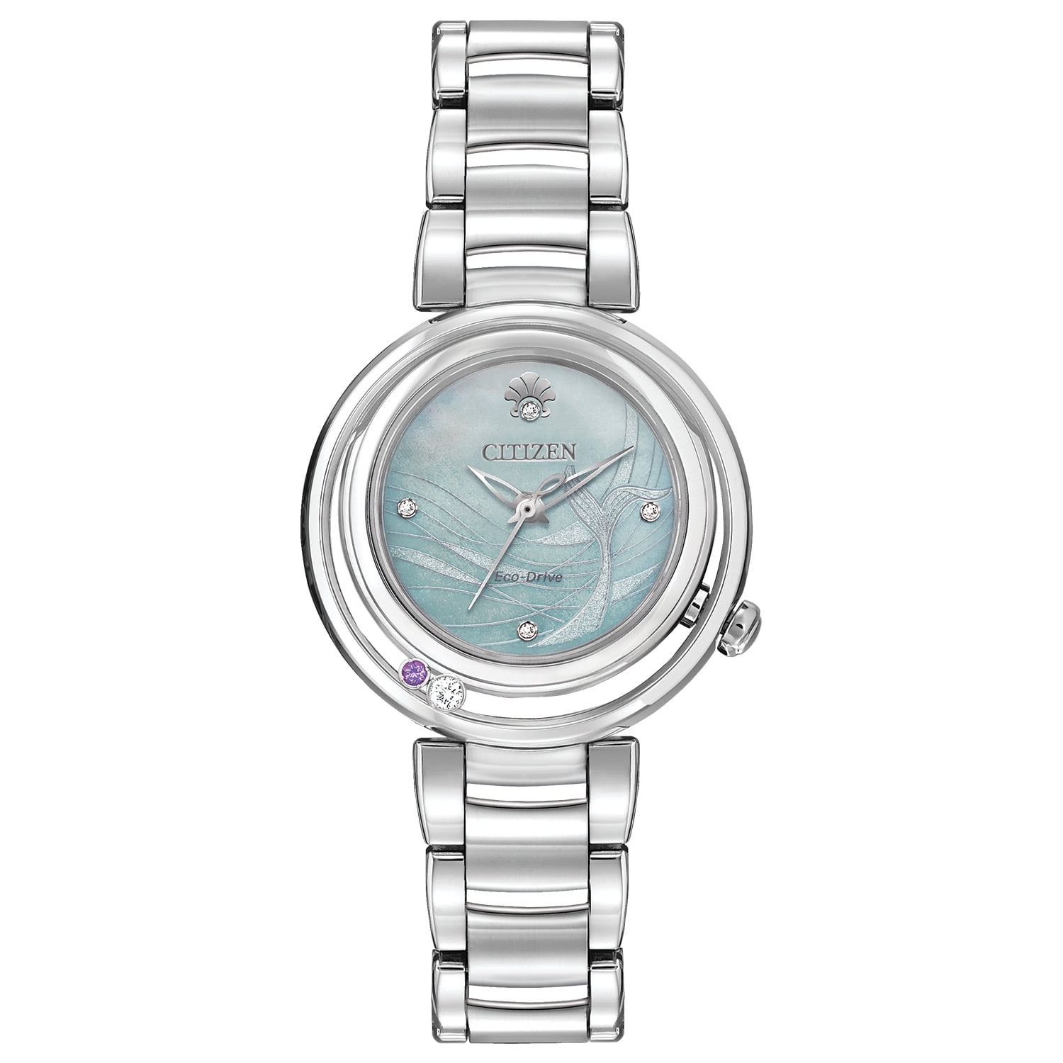 Citizen Citizen Womens Eco Drive Disney Ariel Diamond And Crystal