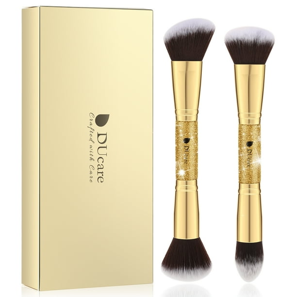 DUcare Makeup Brushes Duo End Foundation Powder Buffer and Contour ...