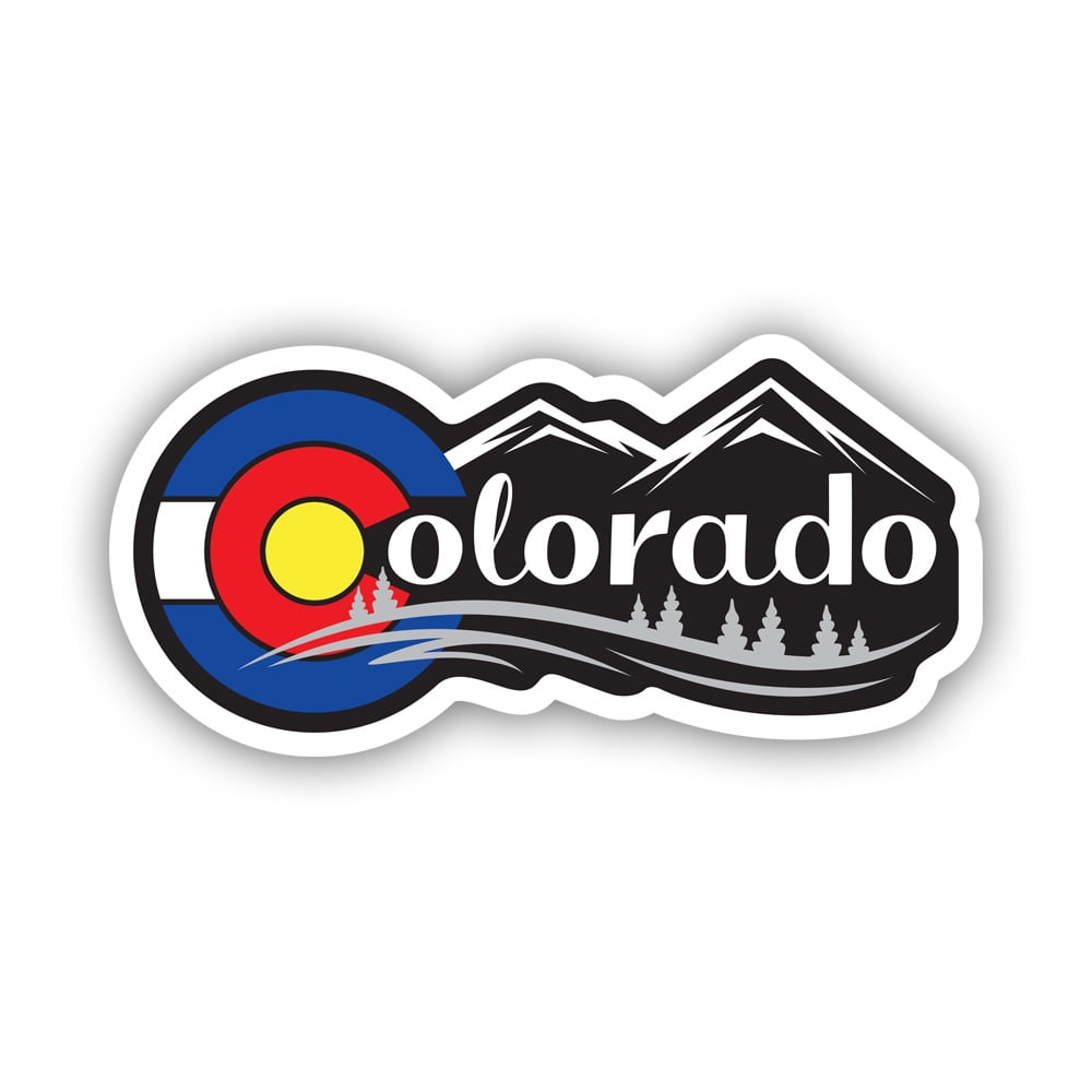 Colorado Mountain Sticker Decal - Self Adhesive Vinyl - Weatherproof ...