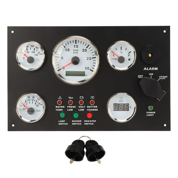 Engine Dash Instrument Panel with Engine Speed Oil Level Pressure Water ...