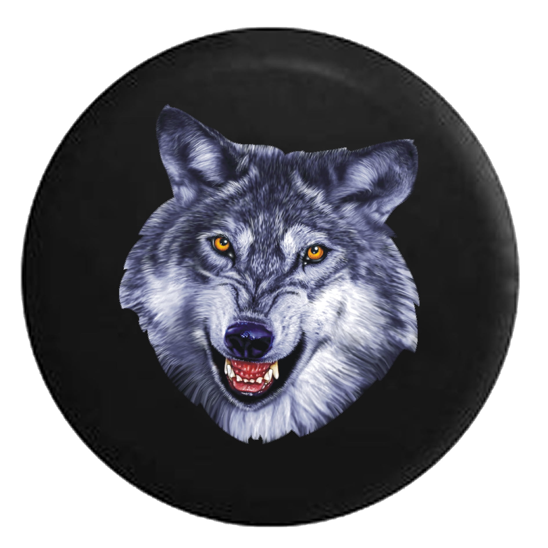 Wolf Growling Front View