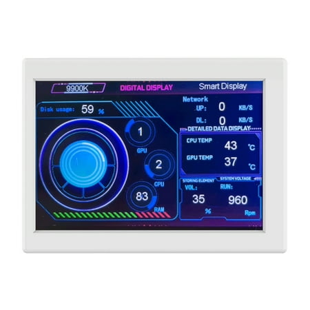 3.5 Inch IPS Monitor Display Computers Monitor CPU GPU Monitoring Sub ...