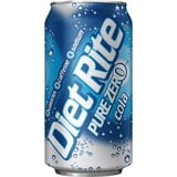 Diet Rite Pure Zero Cola Drinks, Caffeine Free, 12 fl oz, 12 Pack Cans ...