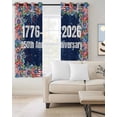 Blue Anniversary USA Flag Blackout Curtains for Bedroom/Living Room ...