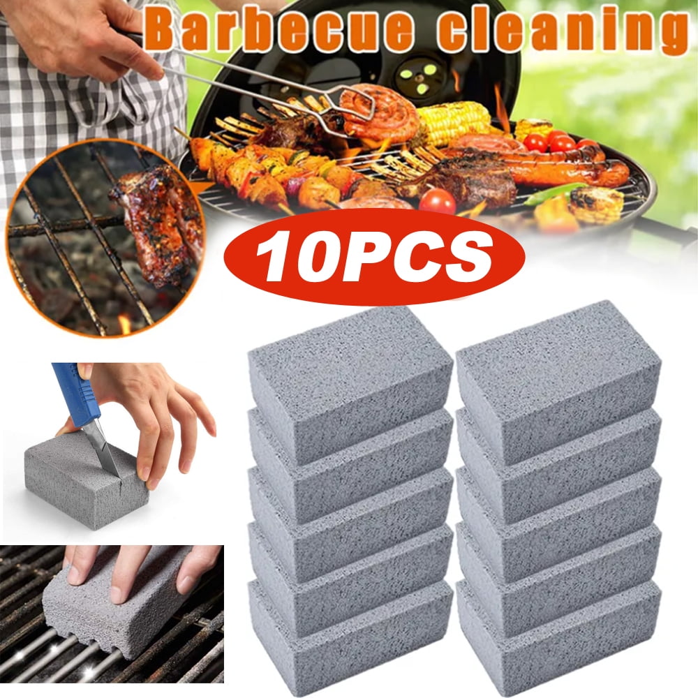 10x7x4cm Grey Grill Cleaning Brick Pumice Stone Scraper, 10 Pack ...