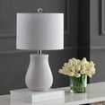 Safavieh Dayton 21 in. H Modern Table Lamp for Living Room, White, Set ...