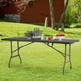 Dkelincs Heavy Duty 6ft Large Collapsible Plastic Table, Portable ...