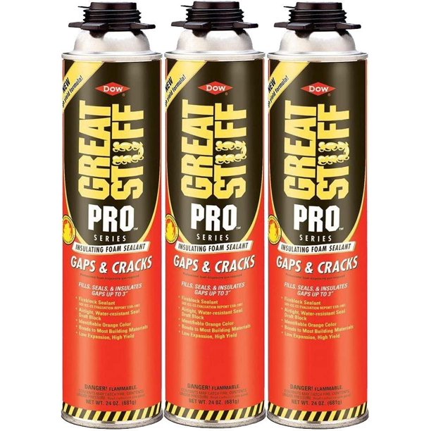 Dow Great Stuff Pro Gaps and Cracks 24 oz Gun Foam - 341557 - Pack of 3 ...