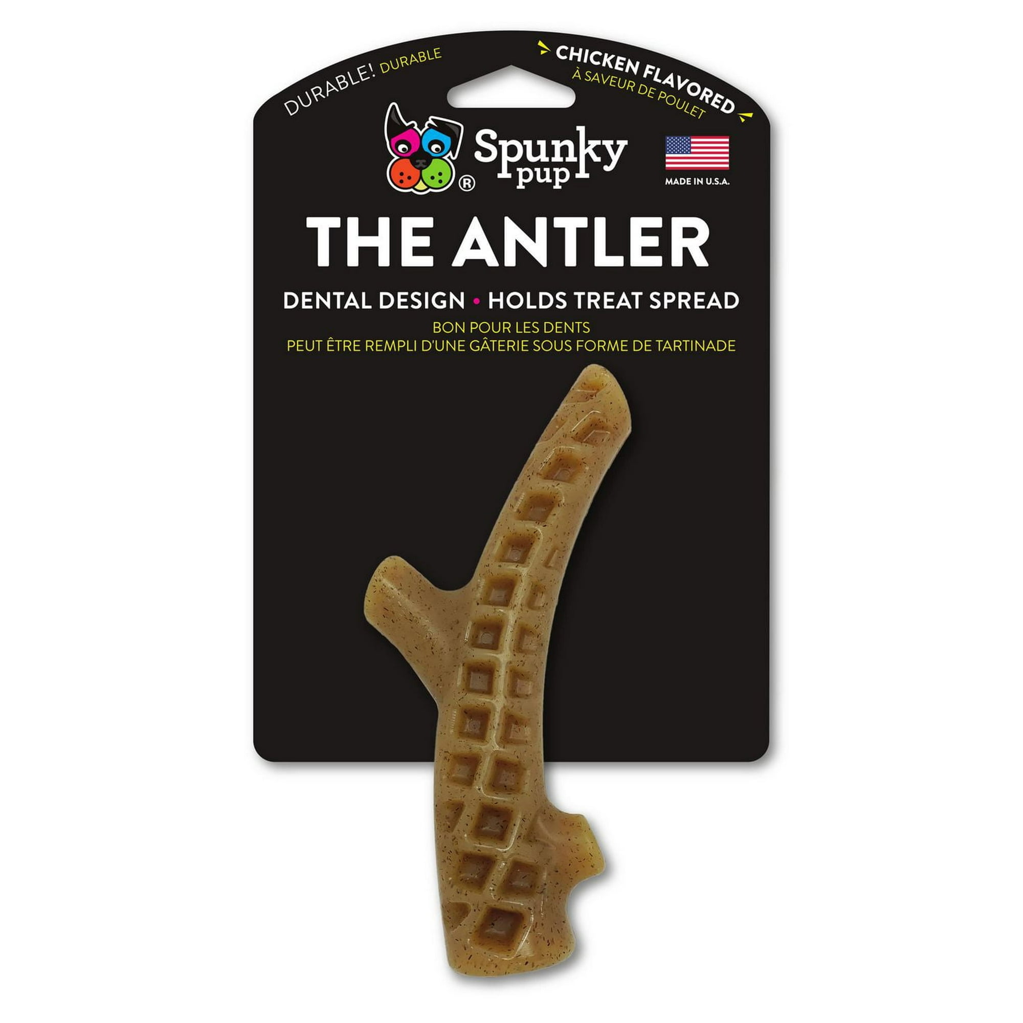 Click here for Spunky Pup Nylon-Woodfilled Chew Toys - Antler Dog... prices