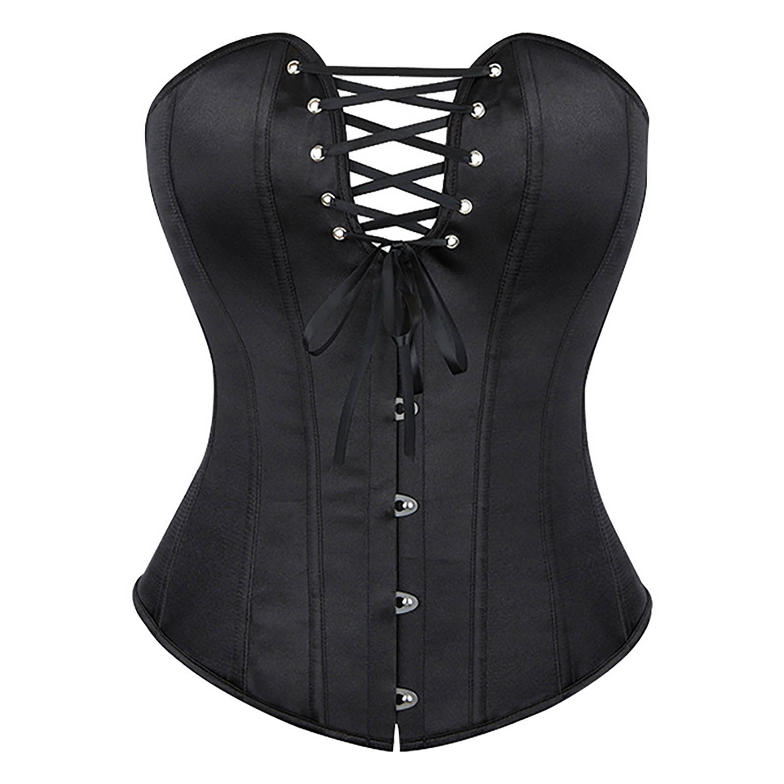 Click here for Pisexur Shapewear For Women Overbust Satin Corset... prices