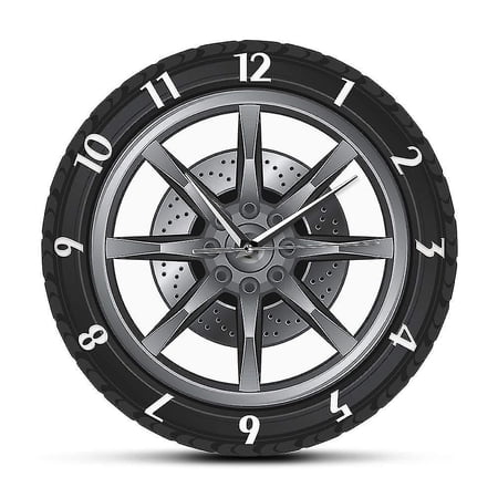 Kitchen Clocks Wall Large Wall Clocks Car Tire Wheel Vintage Cool Wall ...