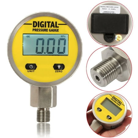 Digital Hydraulic Pressure Gauge 0-250BAR / 3600PSI NPT1/4" - Base ...
