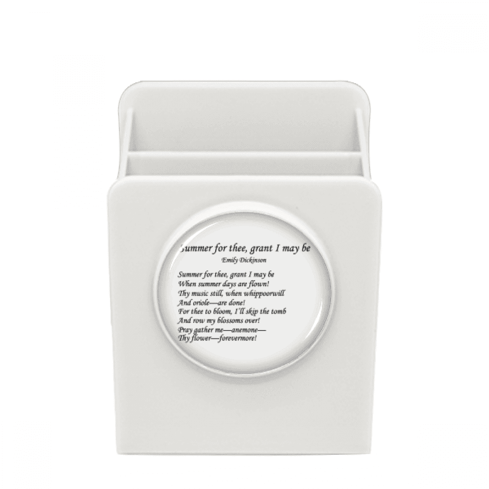 Poetry Dickinson Summer Of Thee Desk Pencil Holder Cup Pen Organizer ...
