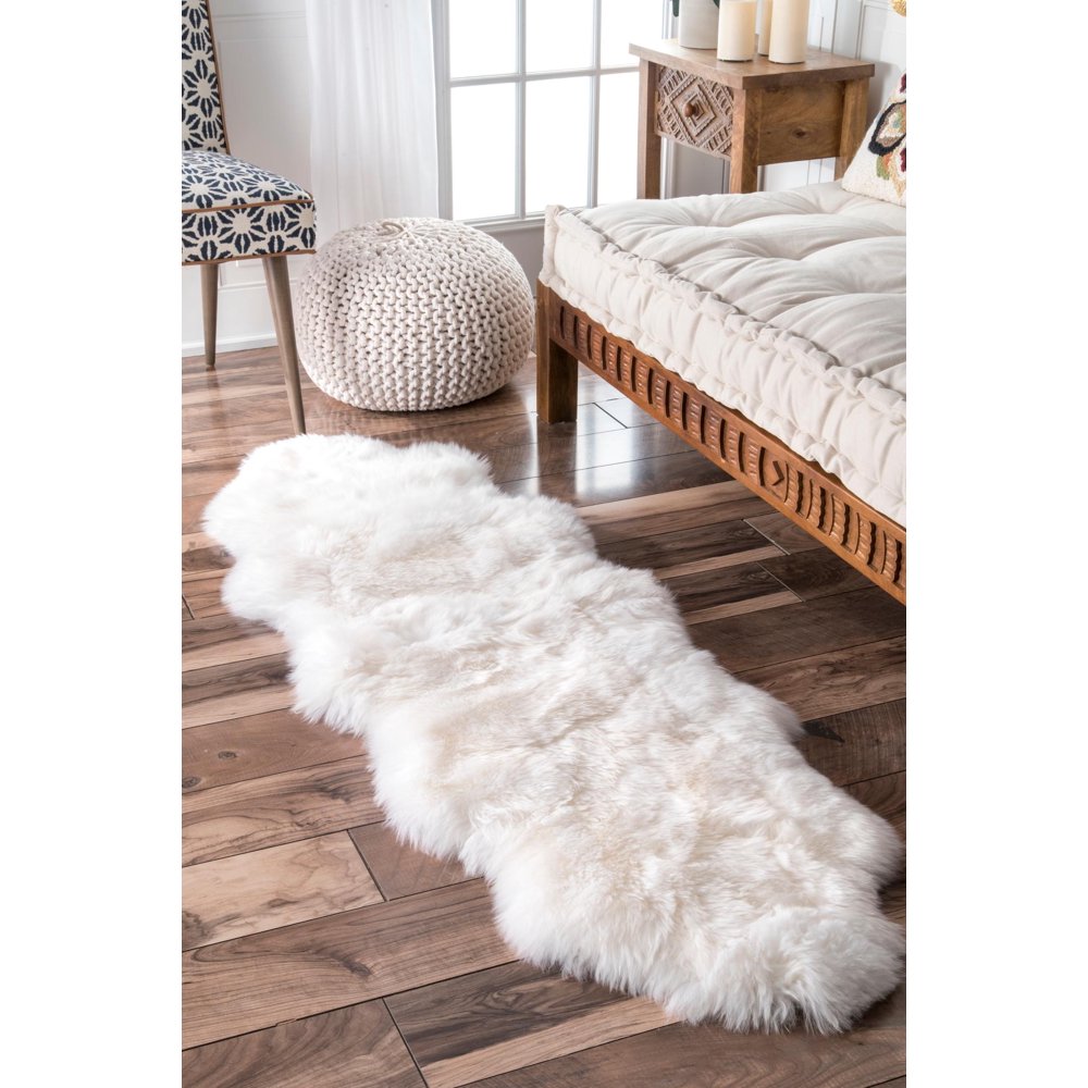 nuLOOM Hand-Made Due Sheepskin Area Rug - Walmart.com - Walmart.com