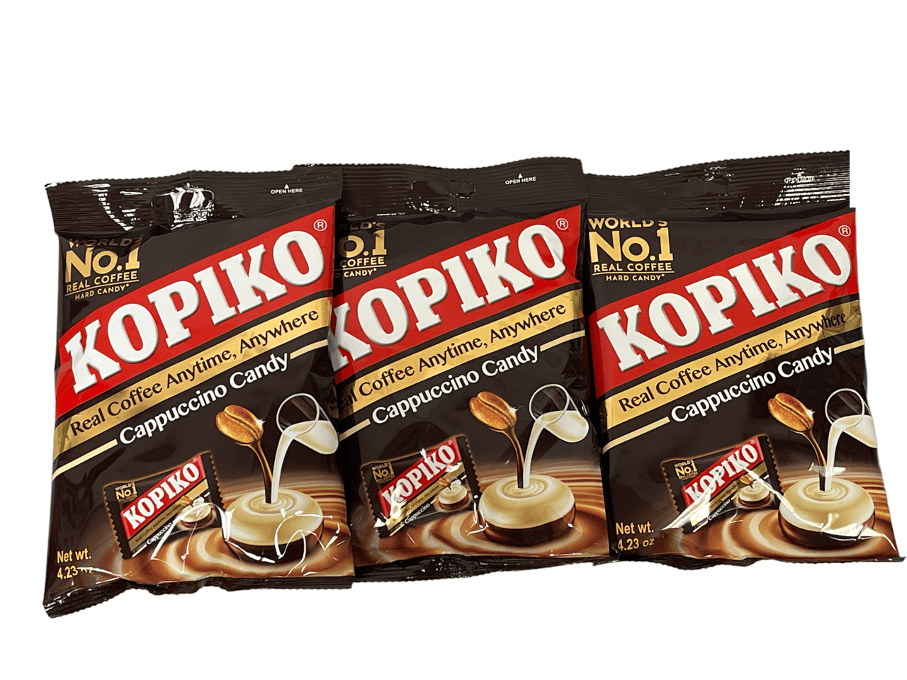 Kopiko Cappuccino Candy- Set of 3 bags, 4.23oz(120g) - Walmart.com