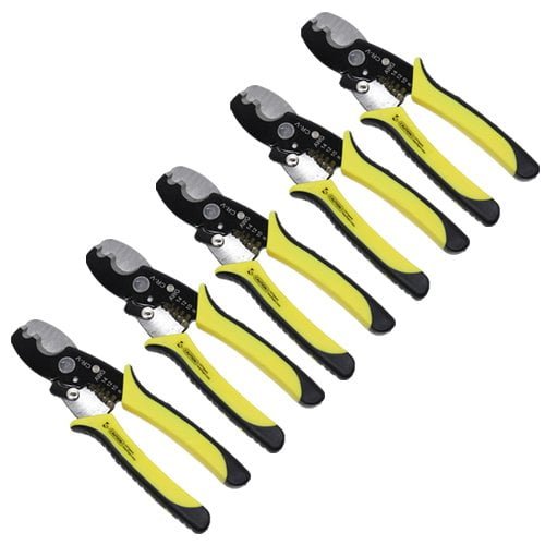 Wideskall 5-Pack 8" inch Multifunctional Cable Wire Stripping Cutter ...