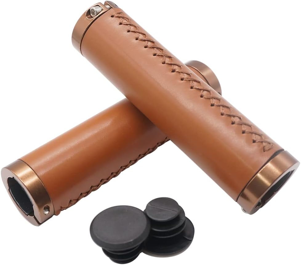 Bike Handle Grips 130x22.2mm Non-Slip PVC Microfiber Leather Ergonomic ...