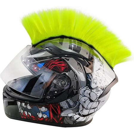 Helmet Mohawk Wig Adhesive Mohawk Hair Patches Hairpiece for Motorcycle ...