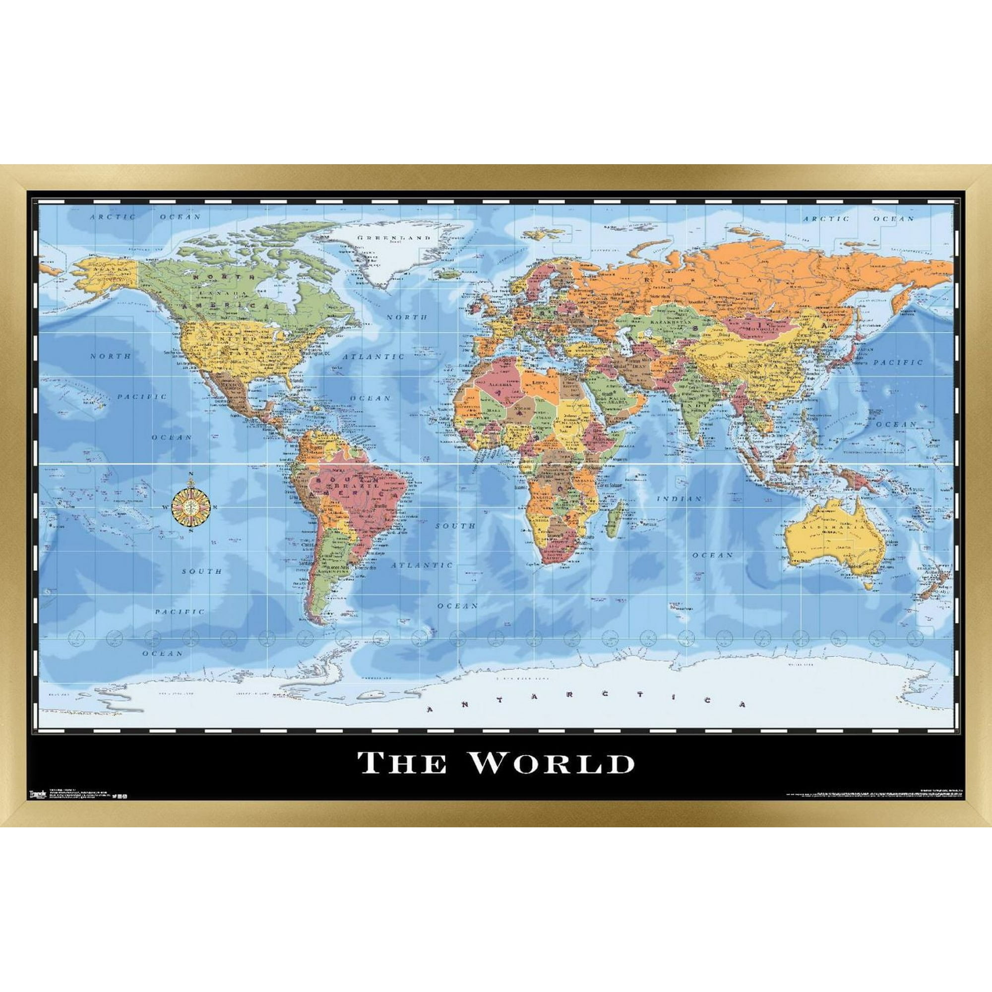 Click here for Trends International Map - World Wall Poster  22.3... prices