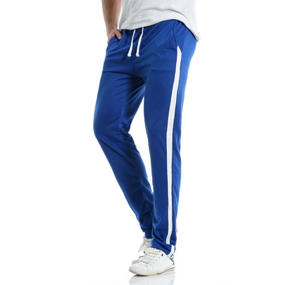 HAXMNOU Men Drawstring Track Pants Sport Jogging Bottoms Joggers Gym ...