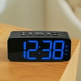 VOCOO Blue LED Digital Desktop Alarm Clock 6.3" Large Display for ...