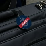 My Dad is a Marine USMC Officially Licensed Round Luggage ID Tag Card ...