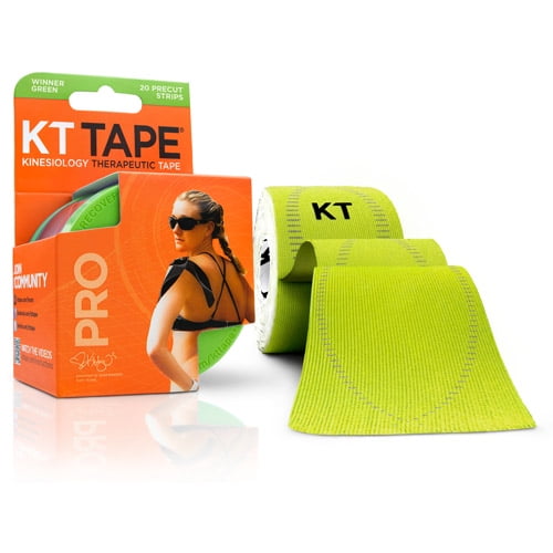KT Tape Winner Green Pro Synthetic Kinesiology Tape 20 Precut Strips ...