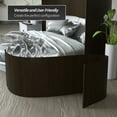 2 ft. Short Bamboo Wave Screen in Dark Mocha Freestanding Desktop ...